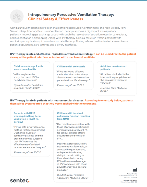 Intrapulmonary Percussive Ventilation Therapy | Clinical Safety